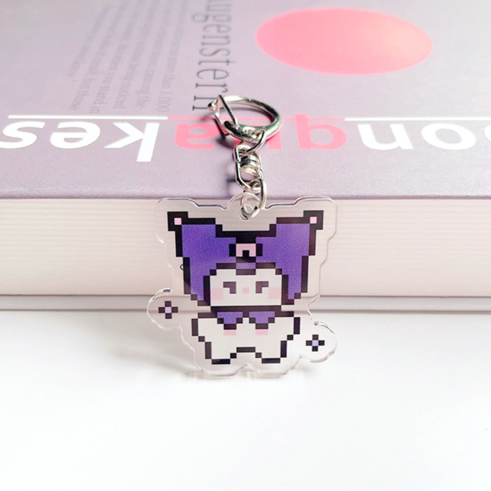 AOPHEKM Anime Pendant, Sanrio Pixel Keychain, Decoration Kuromi Hello ...