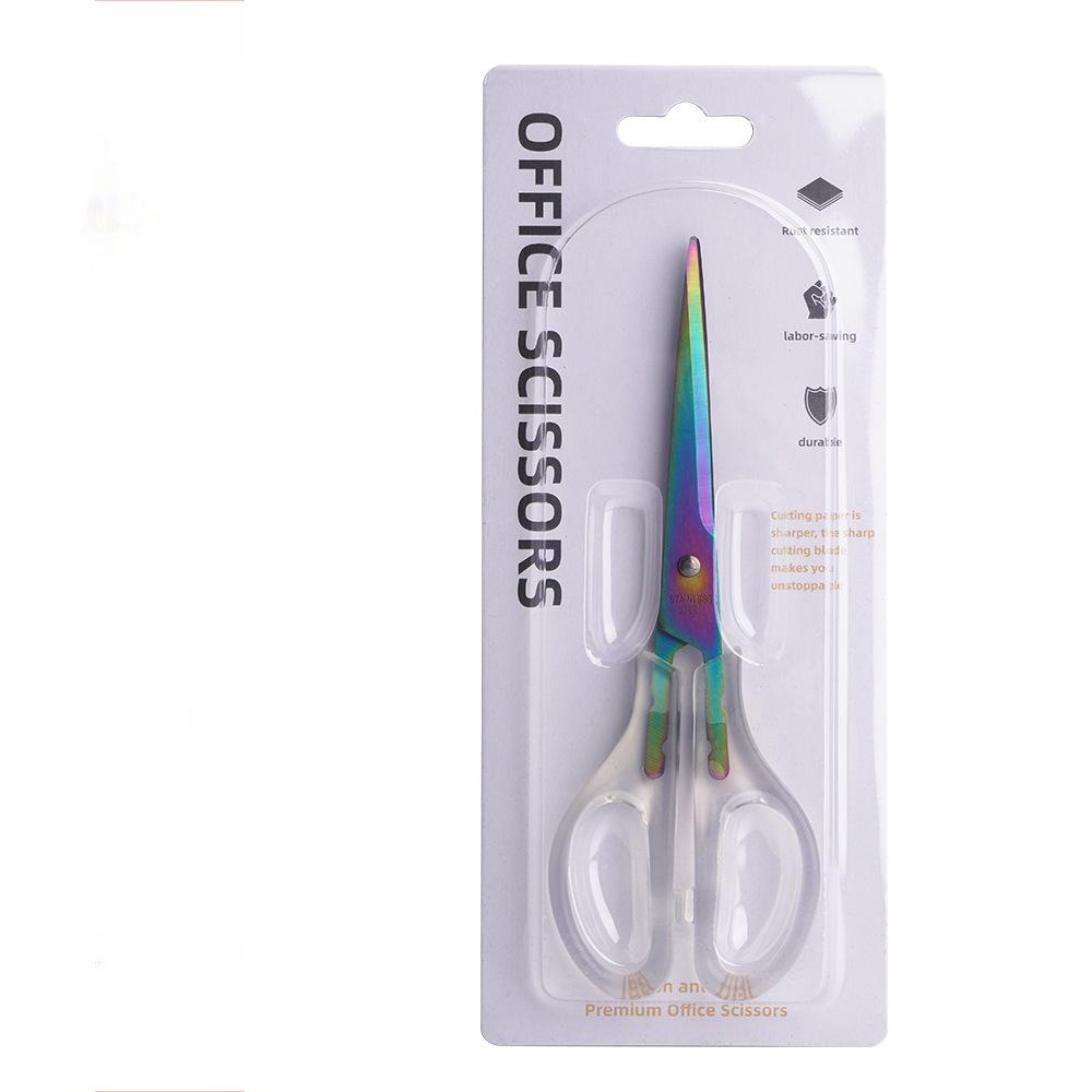 Office Scissors Small Scissors PVC Transparent Handle DIY Handmade ...