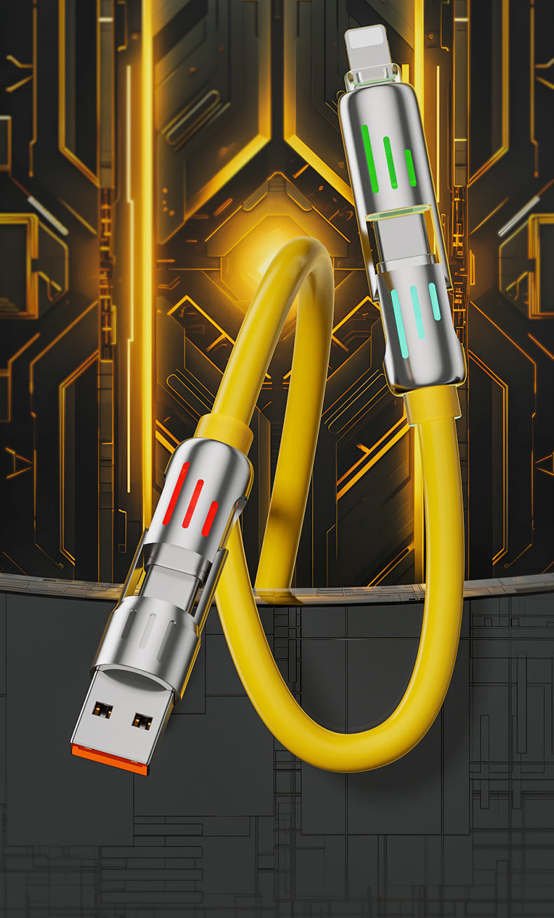 Realfit C2 Cable 240W Super Fast Charging for Android&IOS 4 IN 1 Type C ...