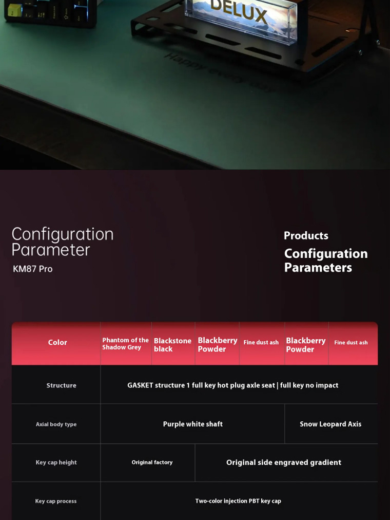 Delux KM87pro three mode customized wireless mechanical keyboard ...