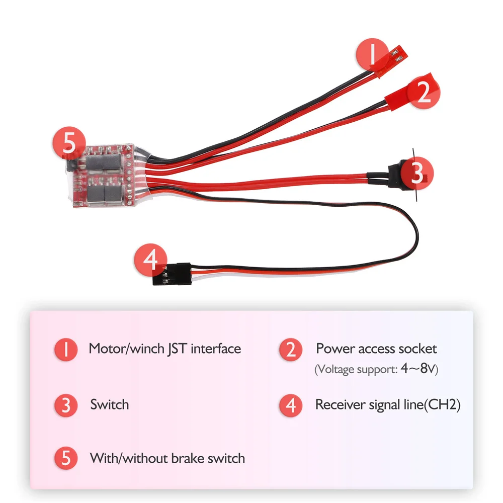 SURPASS HOBBY Micro ESC 30A Brushed ESC RC ESC Electric Speed ...