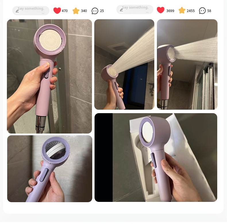 Boosting showerhead flip backwash anti clogging children's head ...