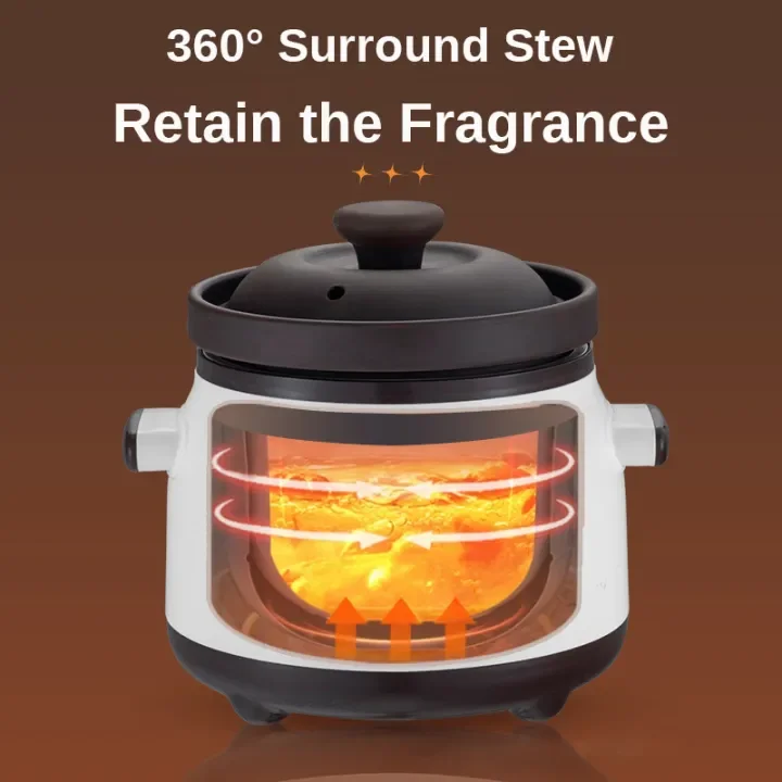 【Ready Stock】1.8L Electric Slow Cooker Automatic Electric Stew Pot with ...