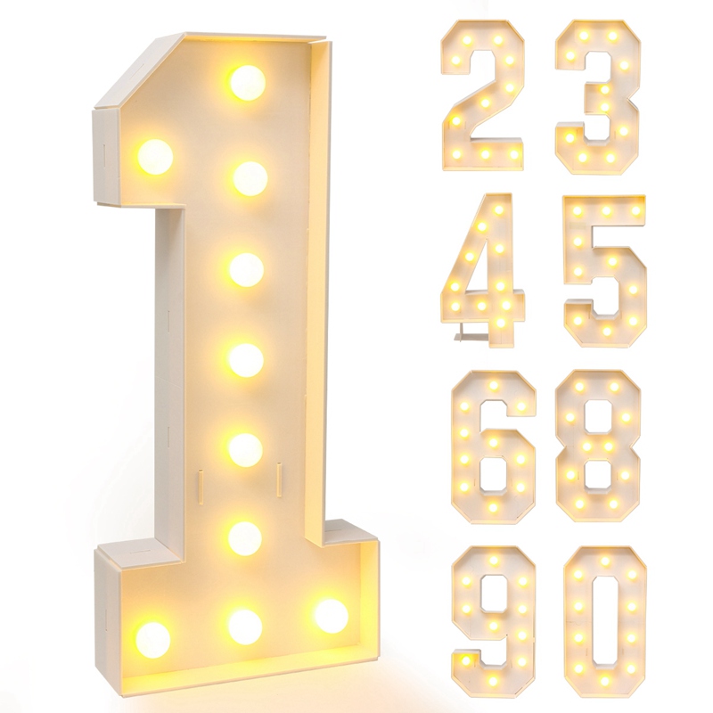 【Local Stock】91.5cm DIY LED Light Up Number 0-9 Super Large KT Board ...
