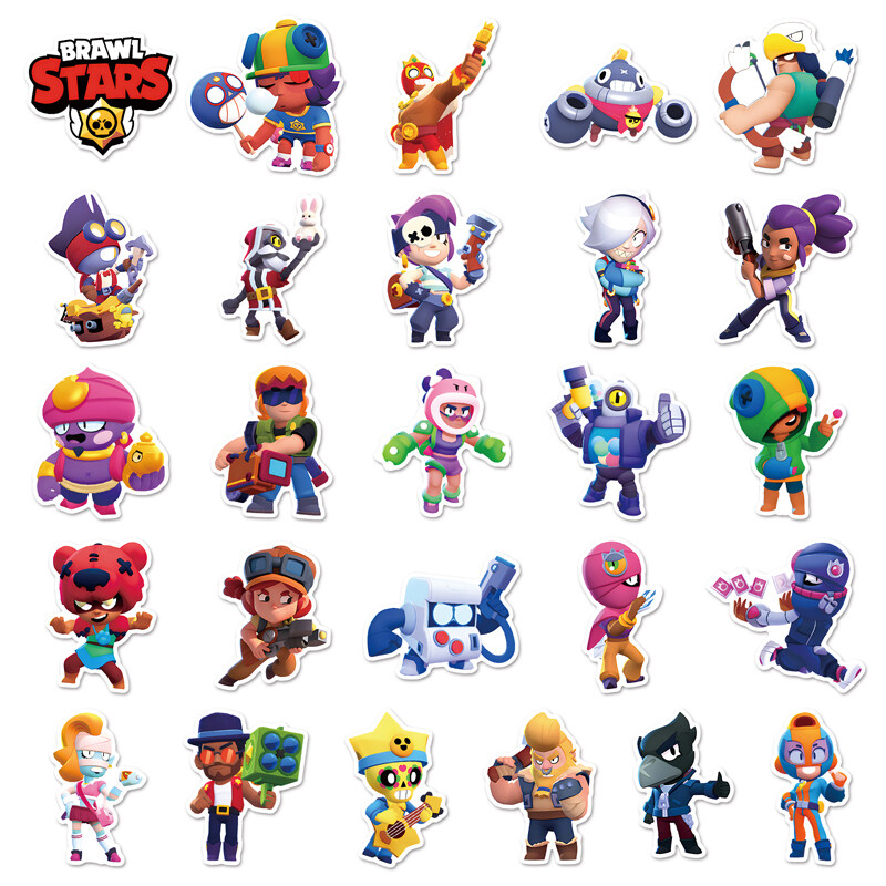 51pcs Brawl Stars Game Sticker Decoration Phone Laptop Computer Guitar ...