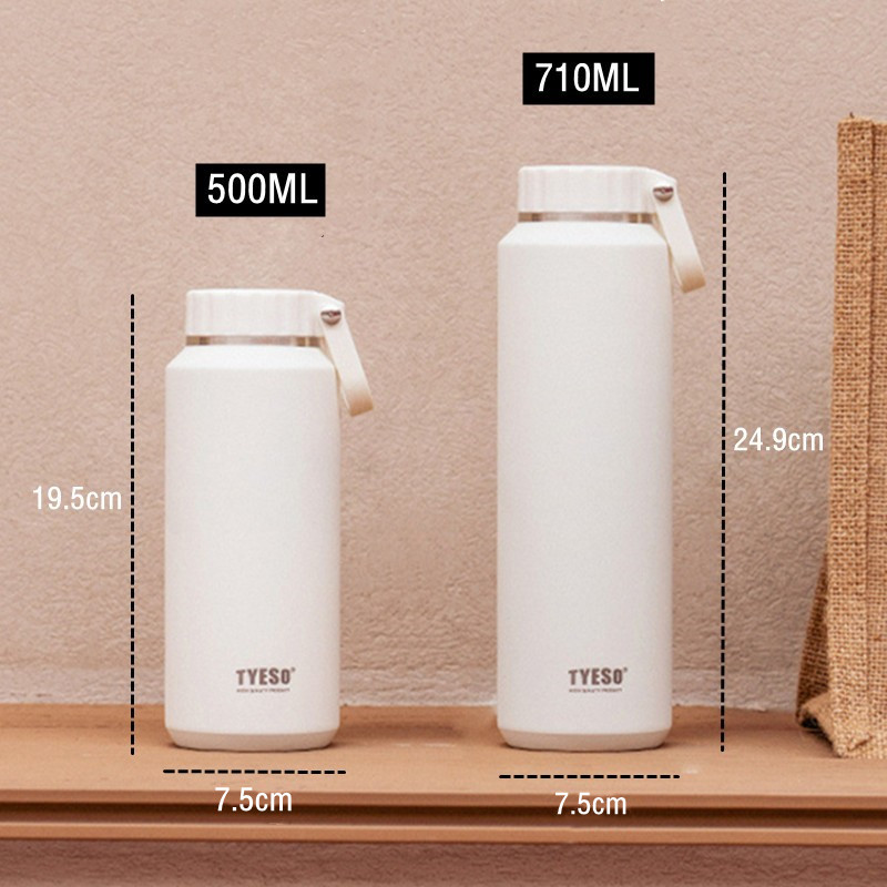 500ml/710ml Double Stainless Steel Thermal Flask With Handle Fashion Portable Long Term ...