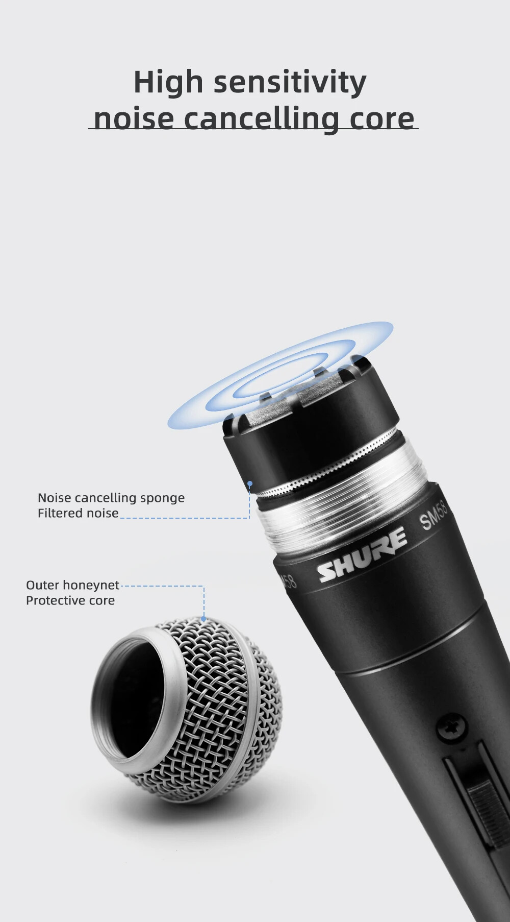 Beta58a sm58s handheld karaoke wired microphone sing vocal b-box church ...