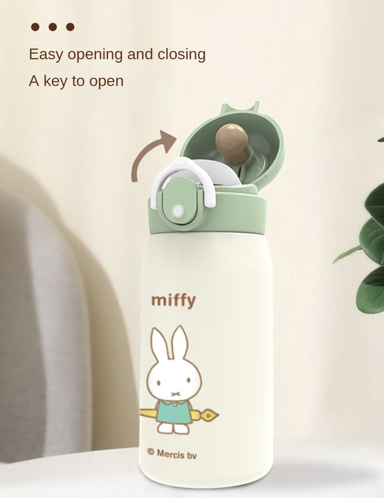 Miffy Authentic 320ml vacuum cup Water bottle 316 Stainless Steel Portable Cup with Tea ...