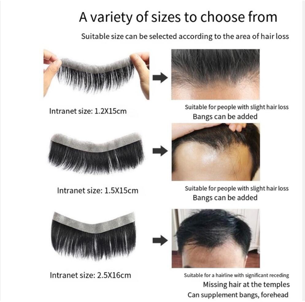 Hairline wig stickers light and thin real hair fake bangs high forehead ...