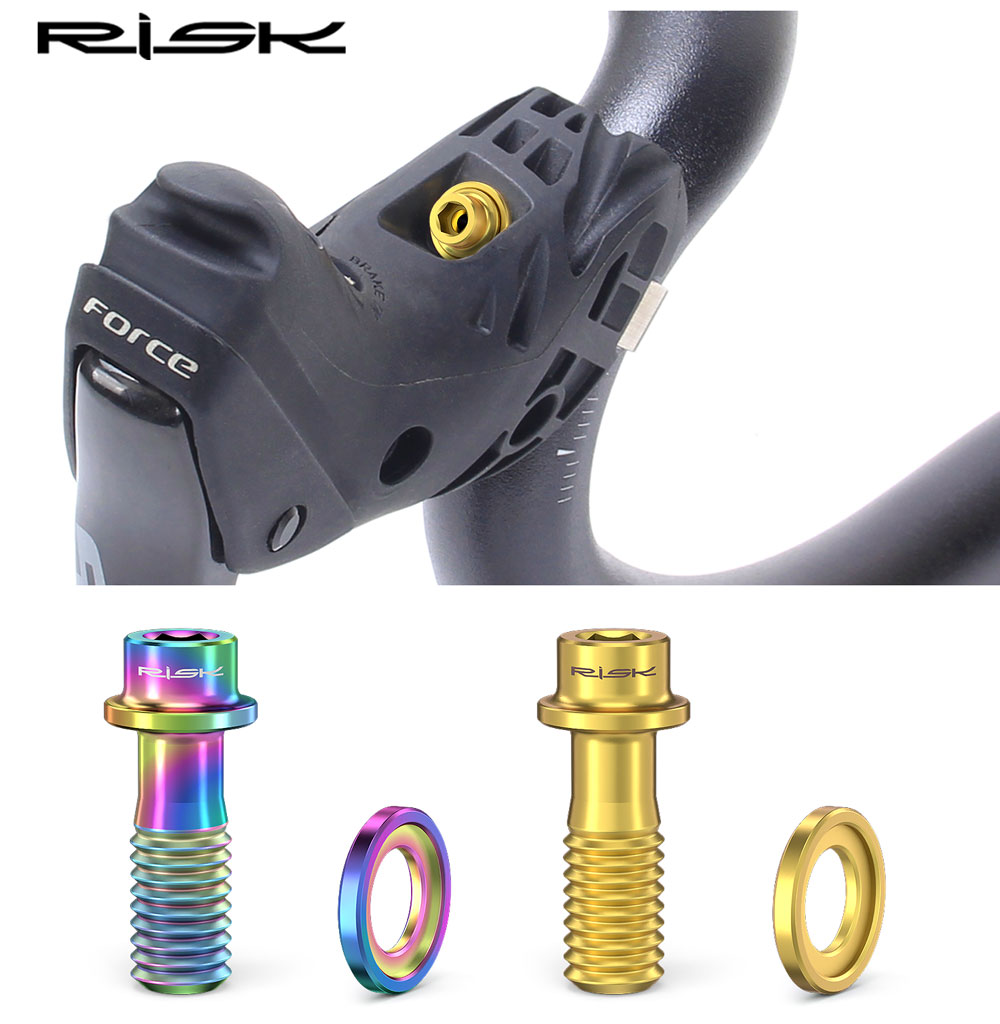 RISK Titanium Alloy Road Shifter Lever Fixing Screw Gear Shift Clamp Ring Fixed Bolt Hand Change ...