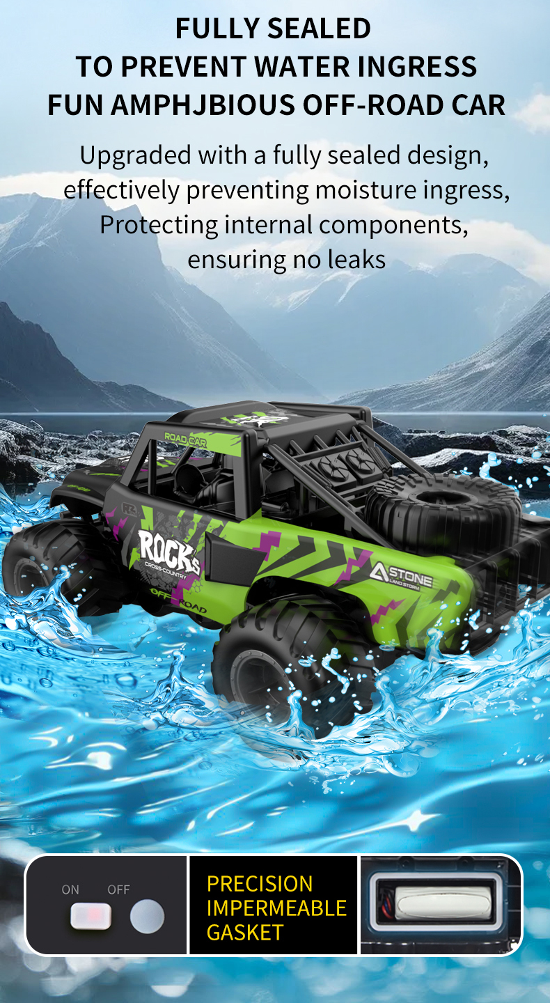 iBliver RC Monster Trucks 4x4 Off-road Waterproof, 1:16 Scale Large ...