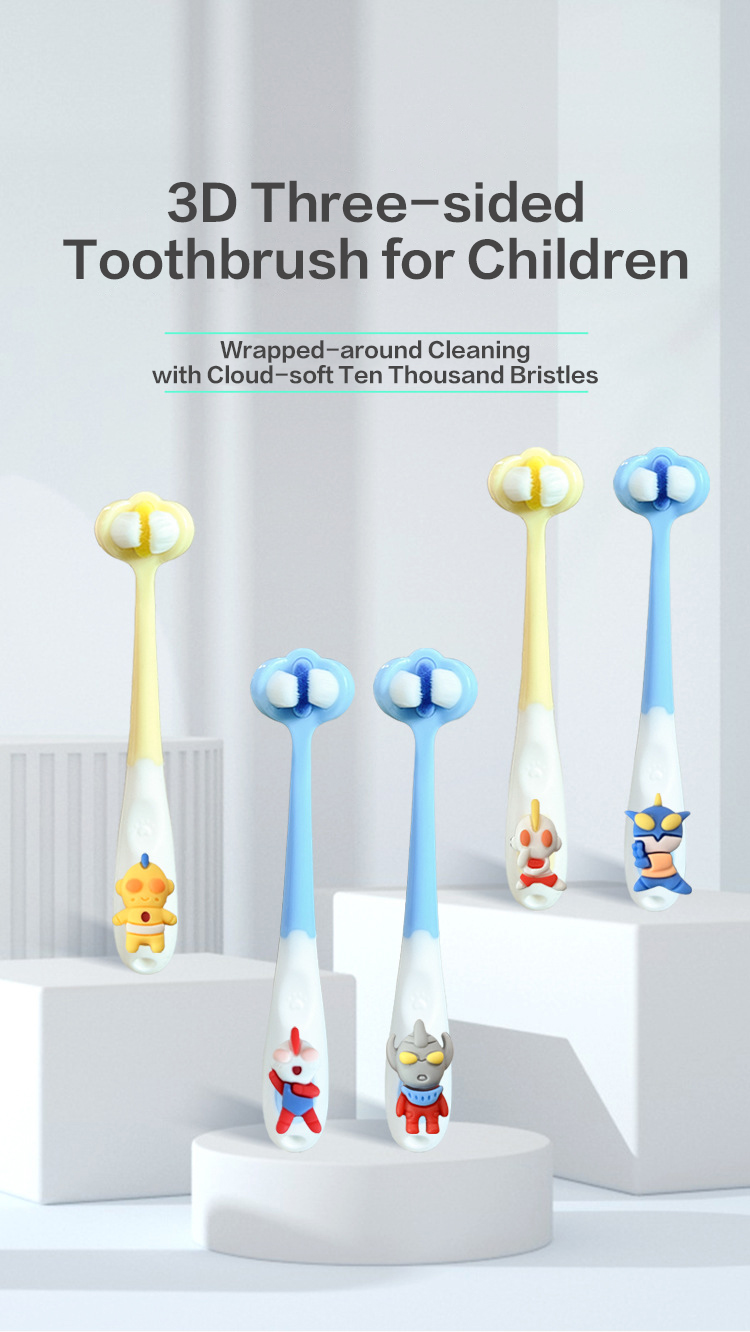 Ultraman Children's Three-Sided Soft Toothbrush Suitable for Babies ...