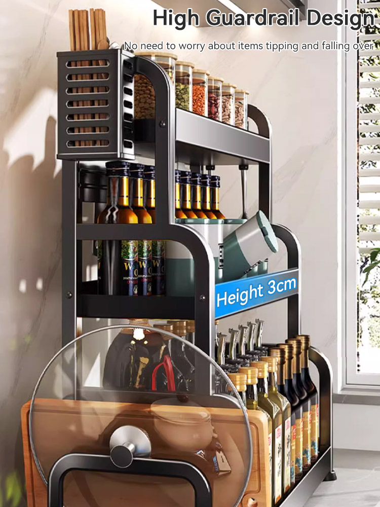 Kitchen Spice Rack Kitchen Rak Dapur Rak Rempah Stainless Steel ...