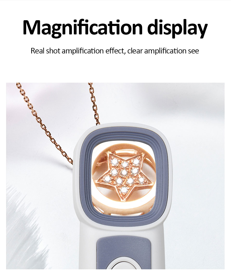 50x Jewelry Magnifying Glass Equipped With 2 LED Lights 1 UV Light ...