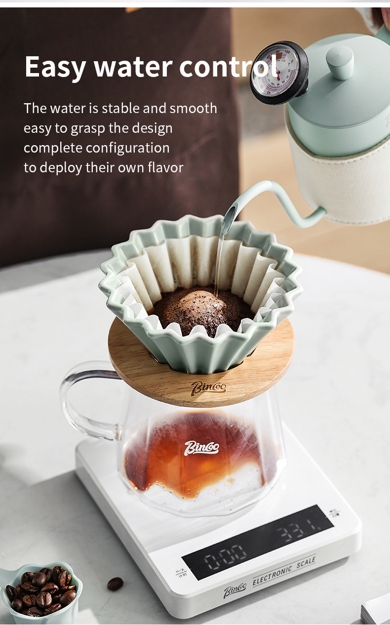 BINCOO Hand Brew Coffee Pot Set Filter Coffee Apparatus Sharing Pot ...