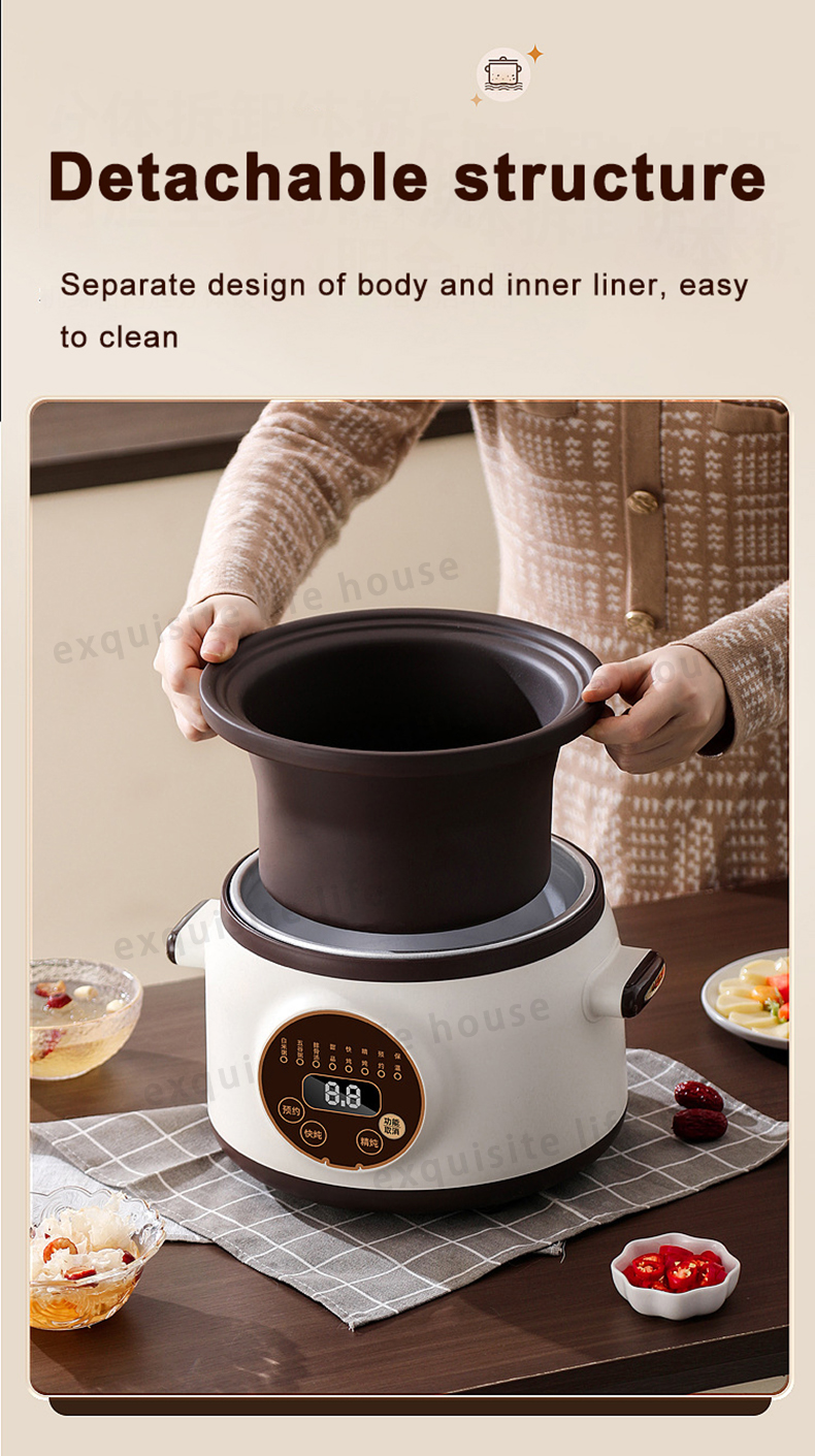 【Ready Stock】Electric Slow Cooker 1.8L/2.8L/3.8L/5L Automatic Electric ...