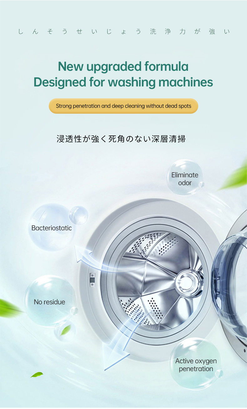 5-in-1 Washing Machine Cleaner Liquid Deep Cleaning Detergent for ...
