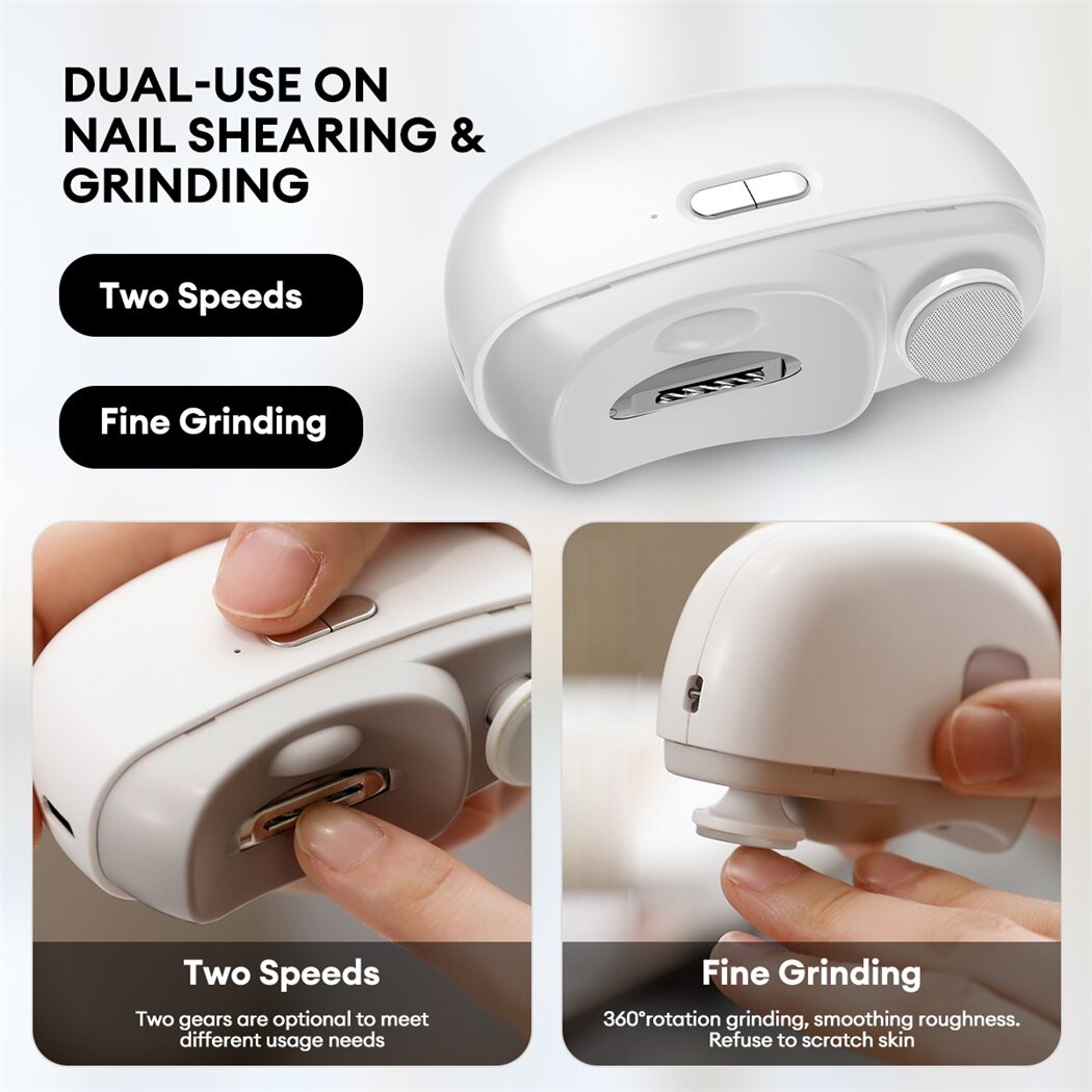 Family Essential Electric Nail Clipper Trimmer and Buffer 2in1 Nail ...