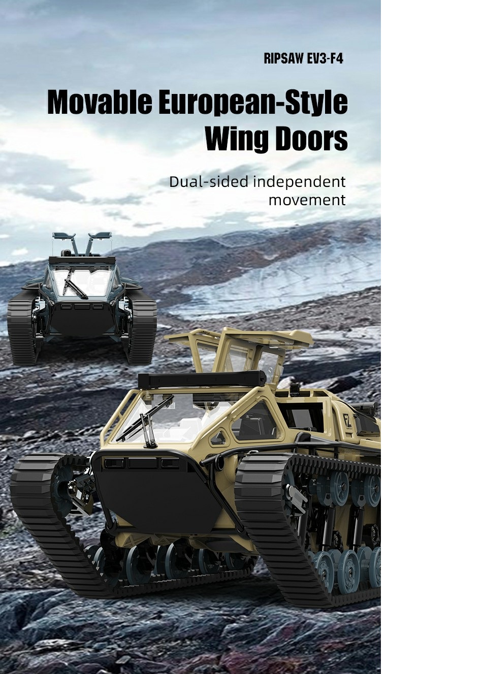 JJRC C8812 2.4G Full Scale Tracked Tank RC Car Model 360 Degree ...