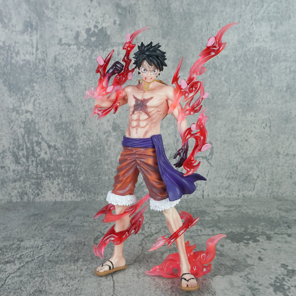24cm One Piece Luffy Figures Monkey D. Luffy Flowing Cherry Action ...