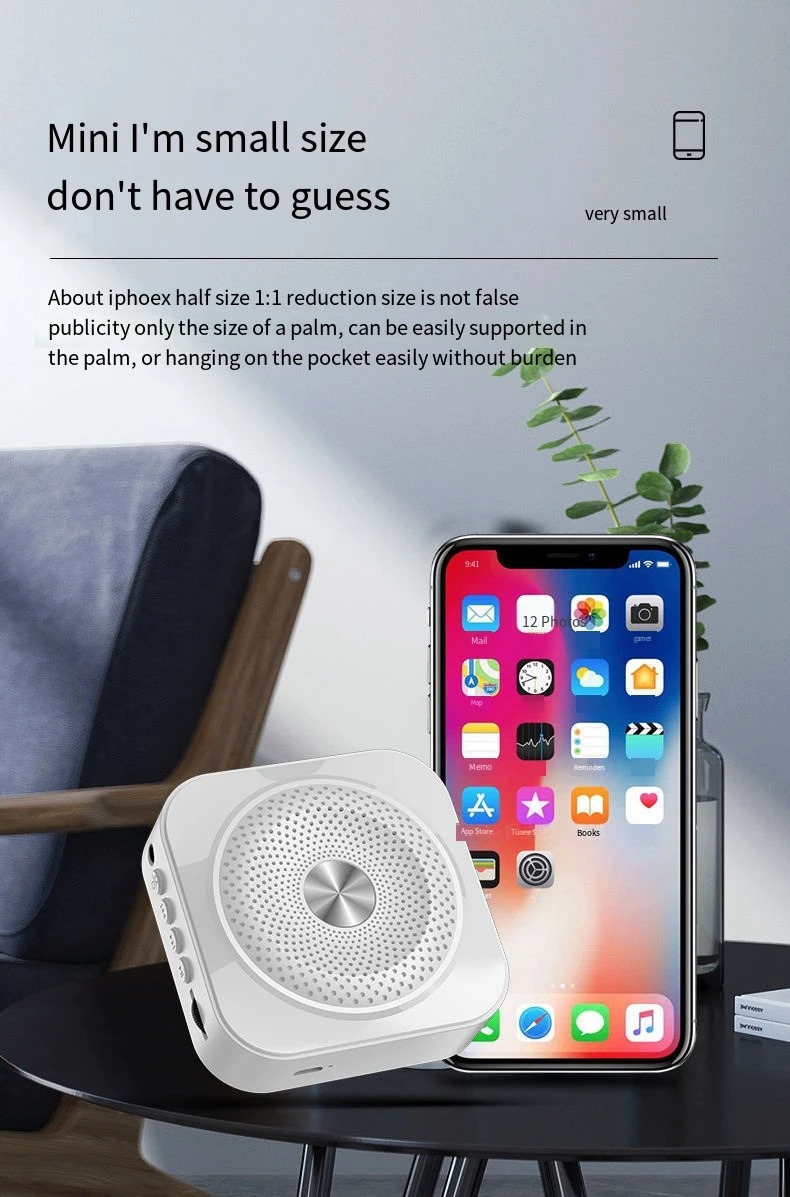 Mini Bee Megaphone Portable Charge Bluetooth4.0 Compatible Megaphone ...