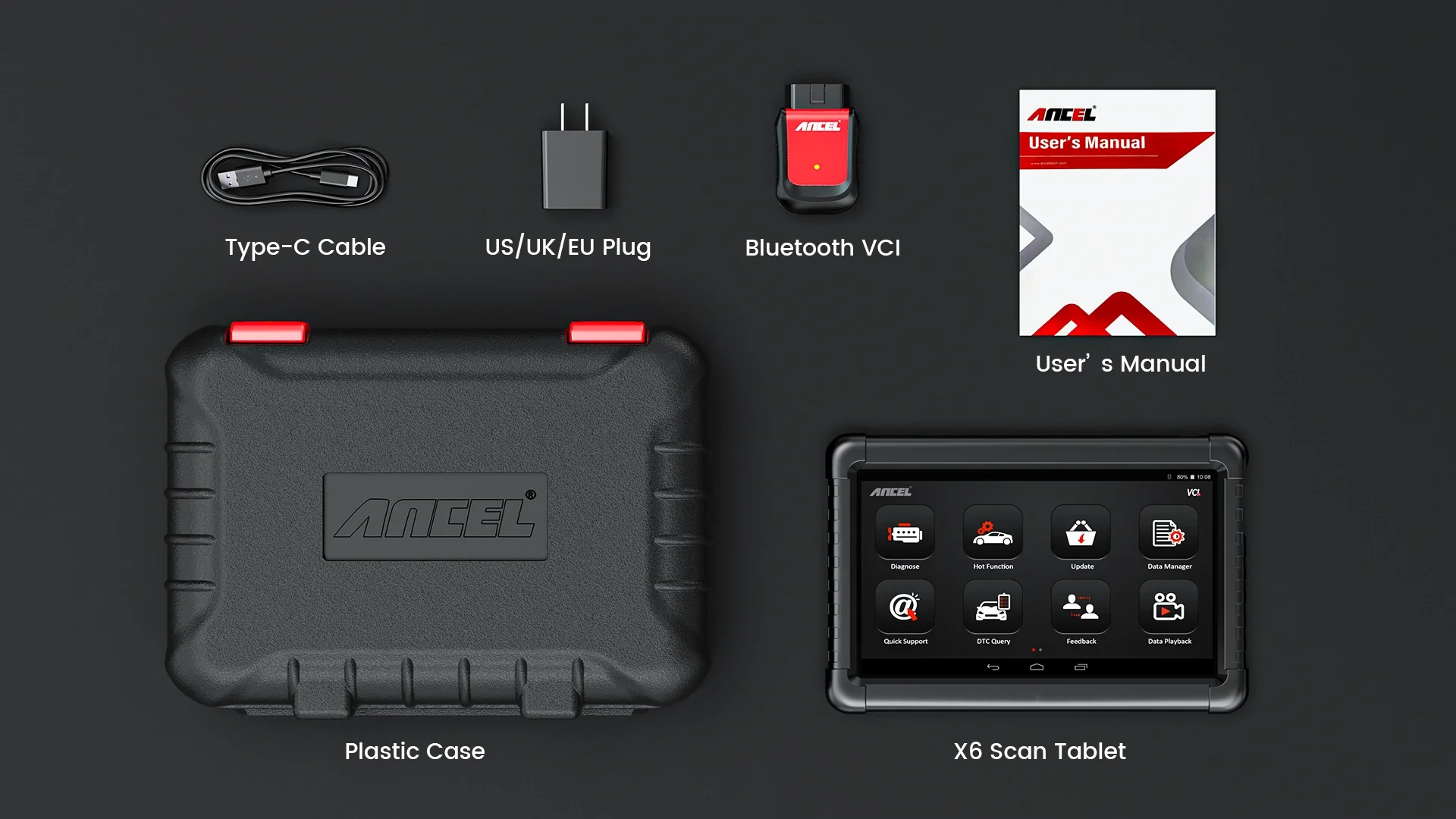 【MY Stock】Ancel X6 OBD2 Automotive Scanner Professional ABS SRS Oil EPB BMS Reset All System ...