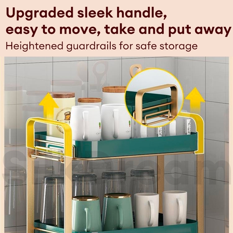 Cup Holder Storage Cup Rack 2 Layer Cup Rack Organizer Stainless Mug ...