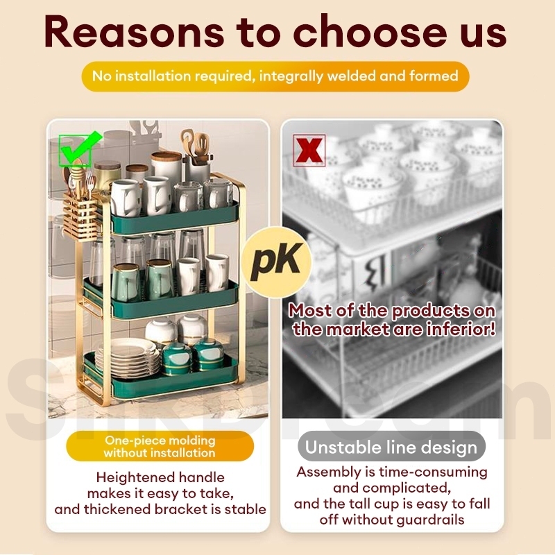 Cup Holder Storage Cup Rack 2 Layer Cup Rack Organizer Stainless Mug ...