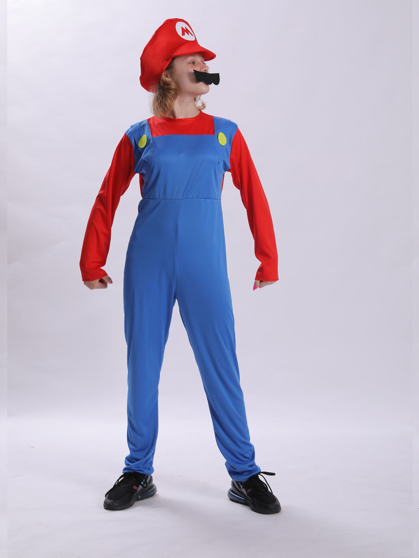 New Super Mario Bros Costume Cosplay Game Character Plumber Kids Adult ...