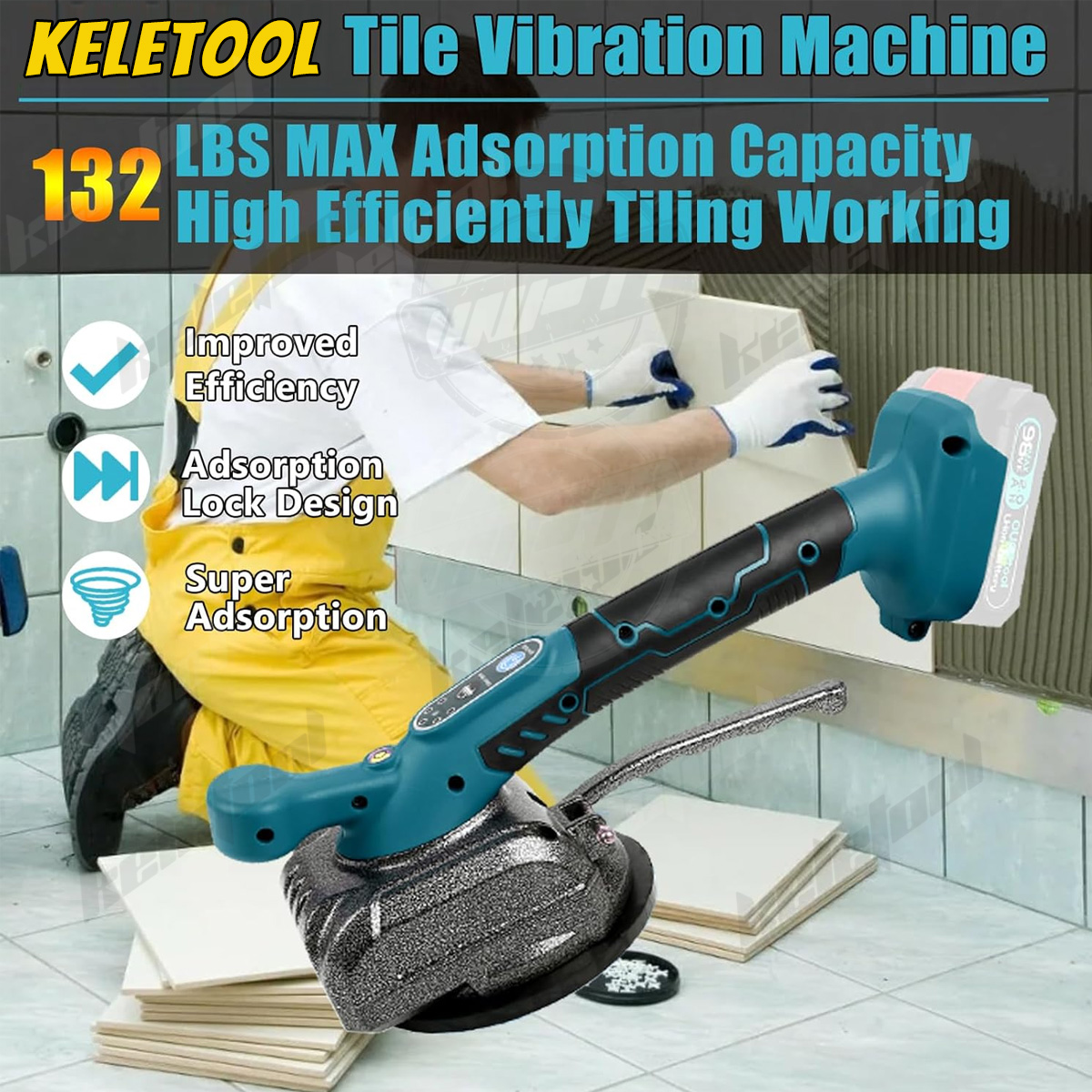 Tile Vibrator5800W Electric Tile Machine Cordless Tile Vibrators Floor ...