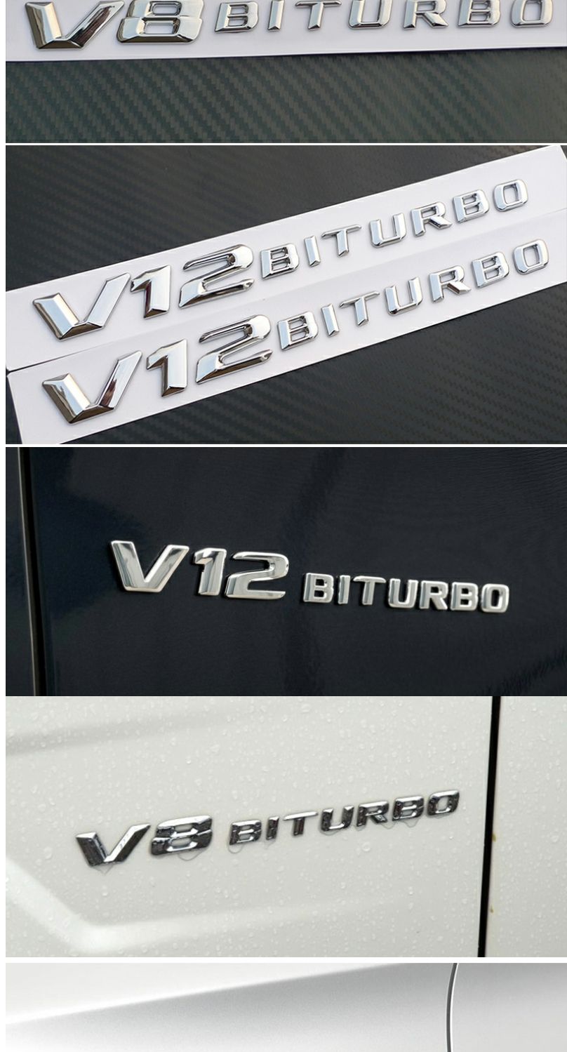 Suitable for Mercedes-Benz Exterior Modified Fender Side Logo AMG TURBO ...