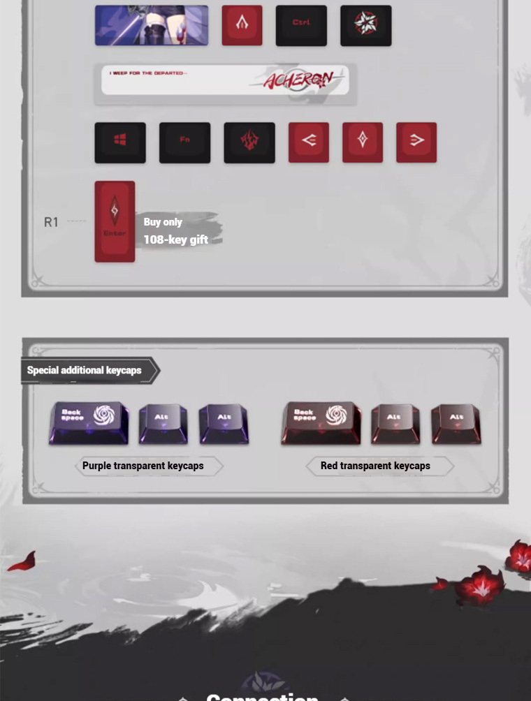 Mihoyo Acheron Honkai: Star Rail character themed backlit mechanical ...