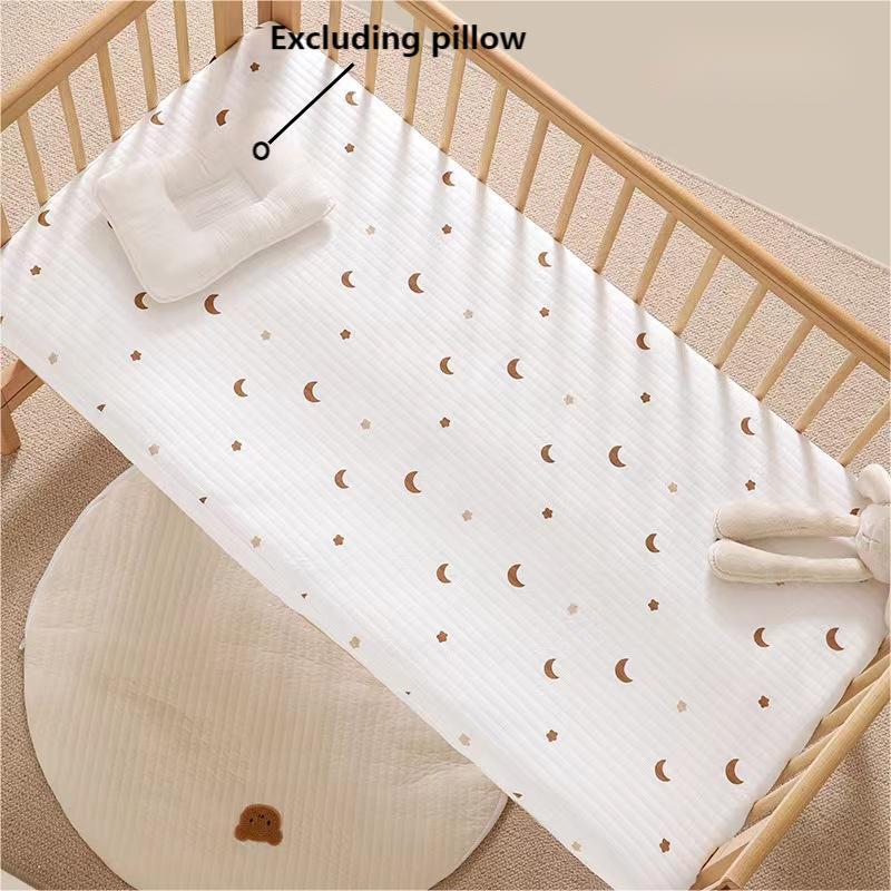 Pure Cotton Crib Fitted Sheet Baby Cot Mattress Cover Baby Bedding ...