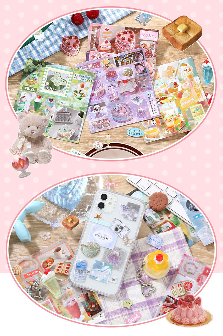 Ohaya | Japanese Gourmet Sticker Book Flashing Handbook Diary Gumei ...