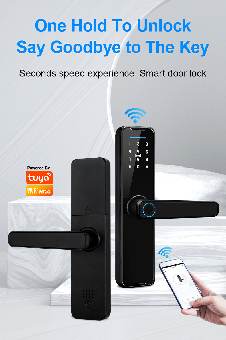 【Local Stock】5 In 1 Tuya WiFi Smart Door Lock with Doorbell APP Remote ...