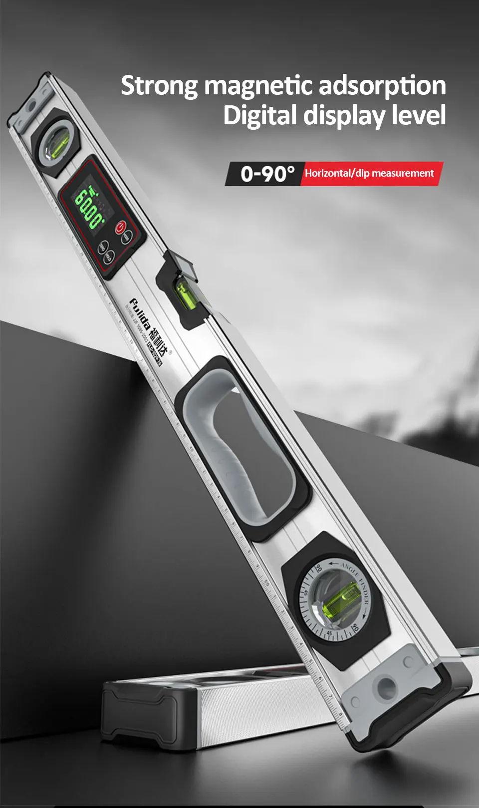 Digital Protractor Angle Finder Bubble Magnetic Spirit Level Electronic ...