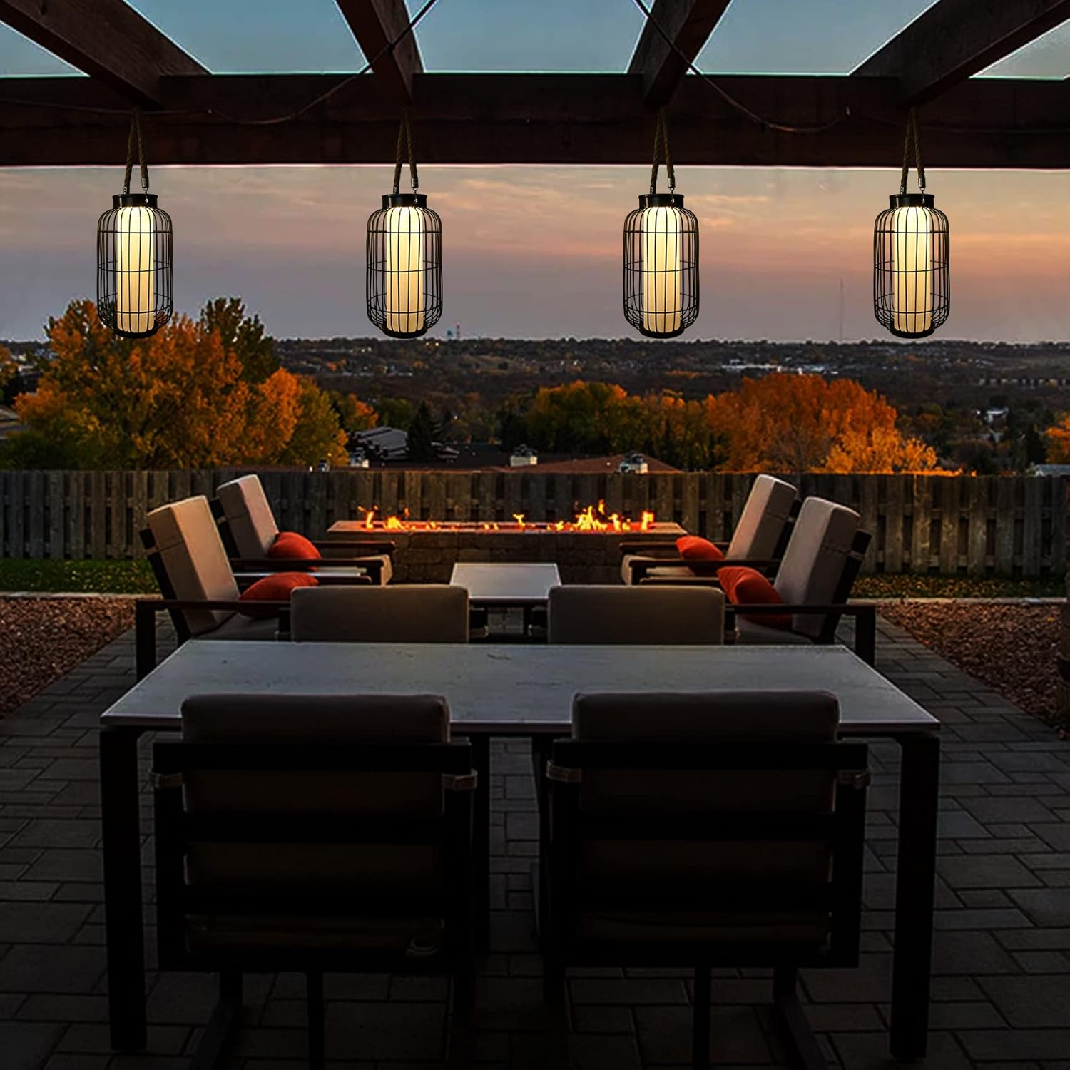 Lampu Lantai Solar Lantern Floor Lamp Outdoor Waterproof Camping Lamp ...