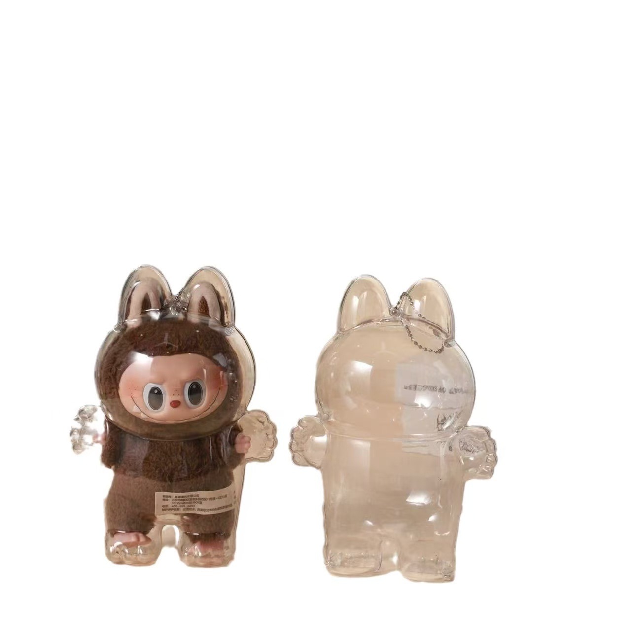 Labubu V1/V2 Transparent Protective Cases Labubu Storage Shell Backpack ...