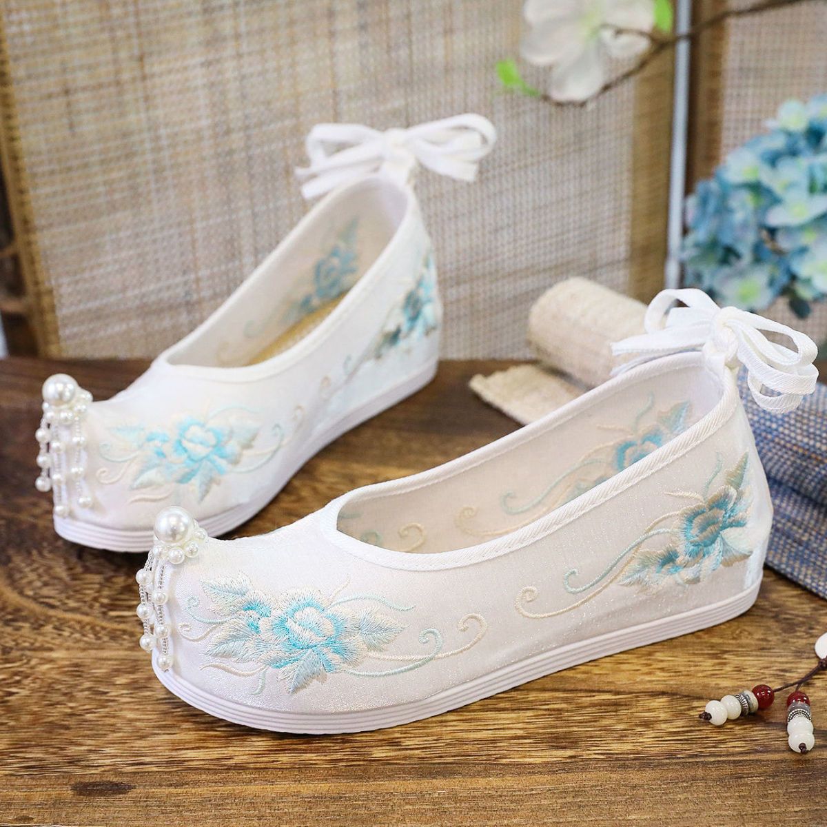 Original Han Elements Single Shoes Embroidered Shoes Inner Heightening ...