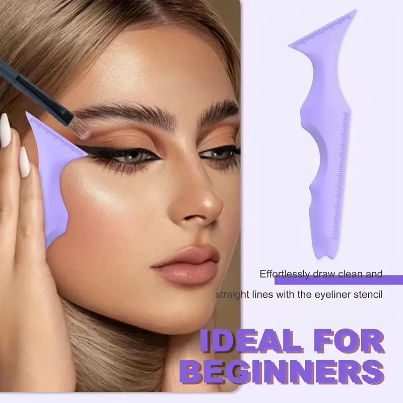 Reusable Silicone Beauty Ruler For Perfect Eyeshadow Highlighter ...