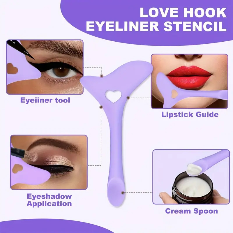 Reusable Silicone Beauty Ruler For Perfect Eyeshadow Highlighter ...