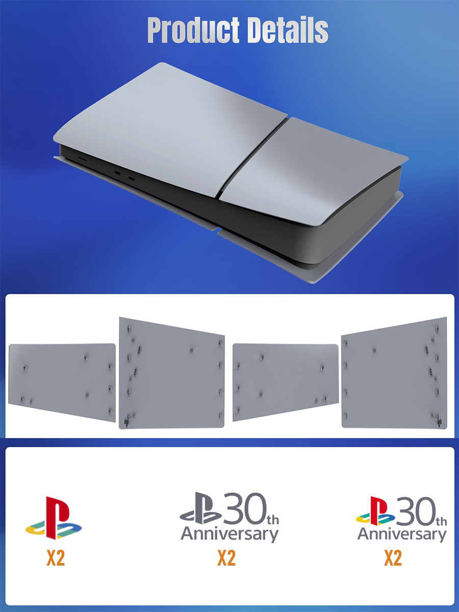 Limited 30th Anniversary for PS5 Slim Faceplate with Logo Sticker ...