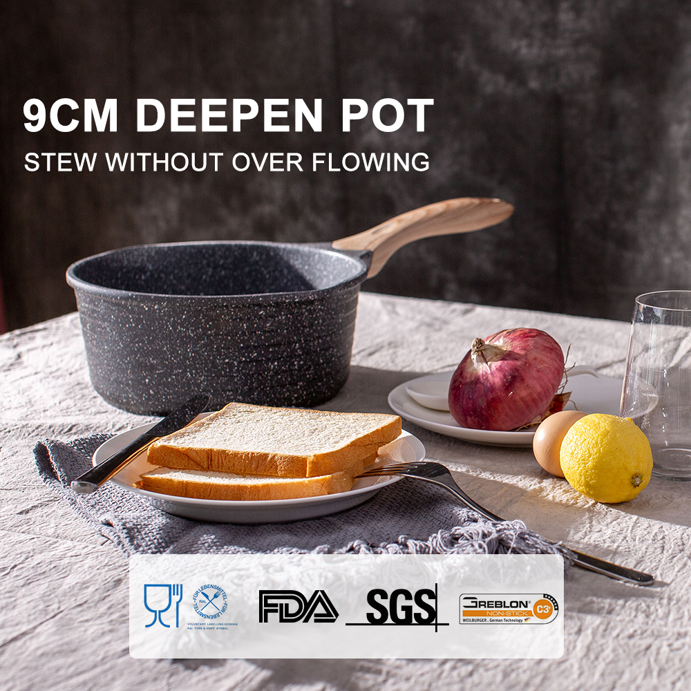 JEETEE 7PCS Non Stick Cookware Set Granite Pan Set Induction periuk ...