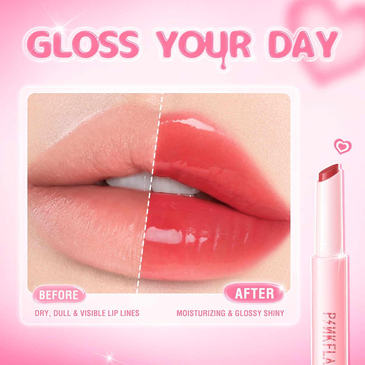 【Local shipping】PINKFLASH Melting Glossy Lip Balm Dewyful Glossy Long ...