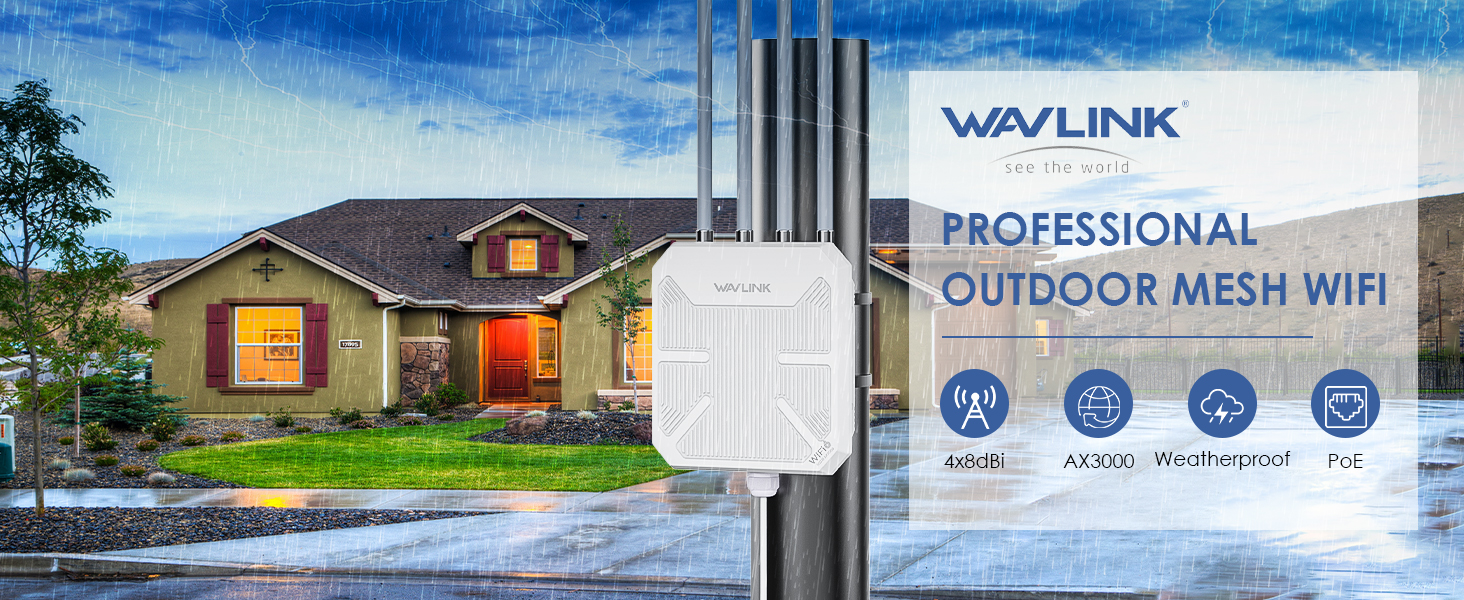 WAVLINK AX3000M Outdoor Access Point With Active POE WiFi Signal Long ...