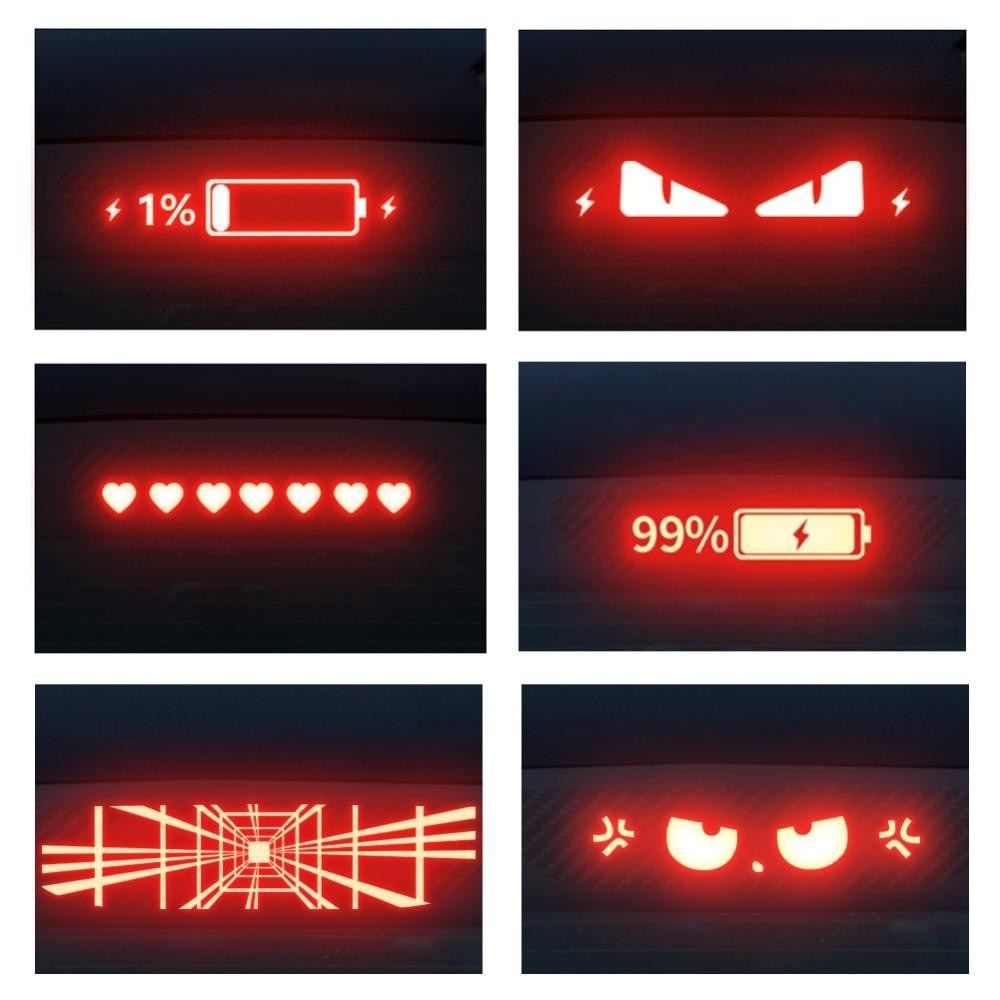 Car High Mounted Brake Lamp Car Brake Projection Board PVC Soft Decal ...