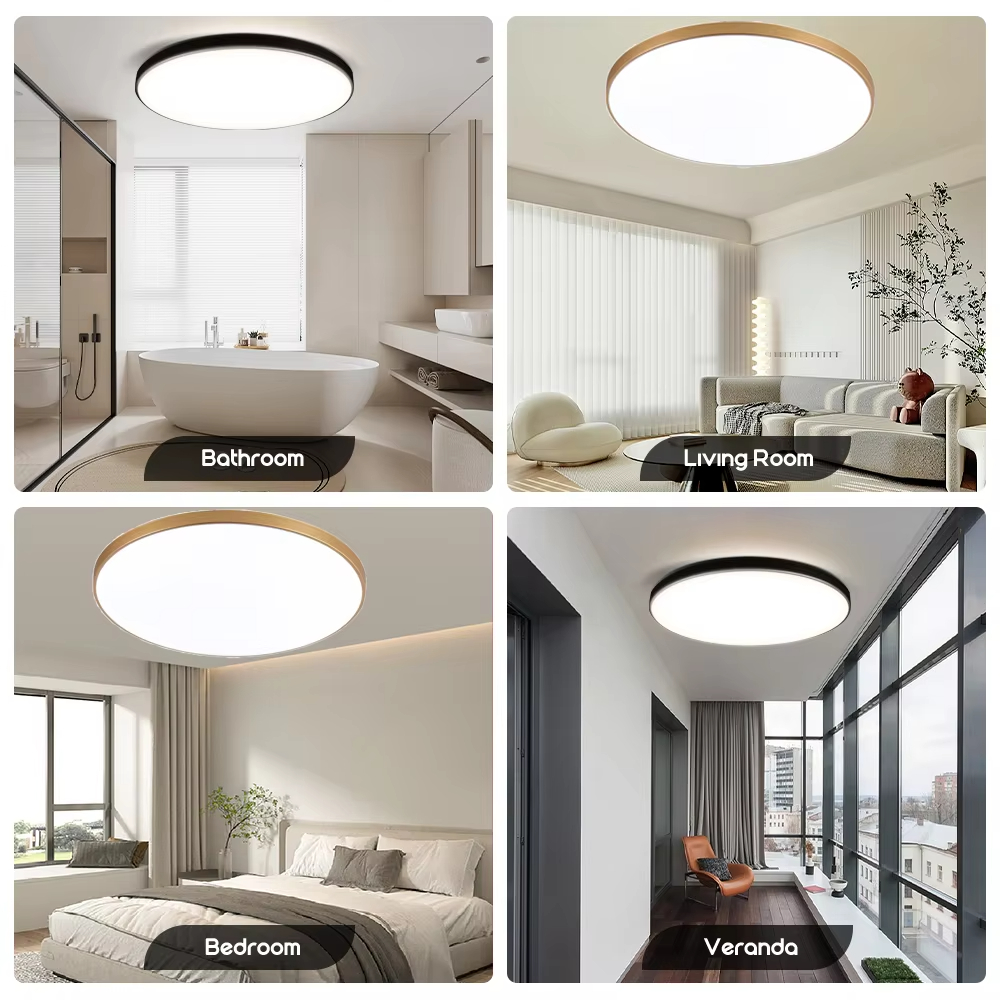 Led Ceiling Light Tri-color Ceiling Lamp Ultra Thin Lamp 18W 30W 40W ...