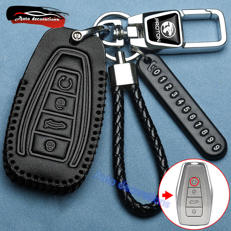 perfect for Proton X50 X90 S90 S70 car key cover cow leather key cases ...