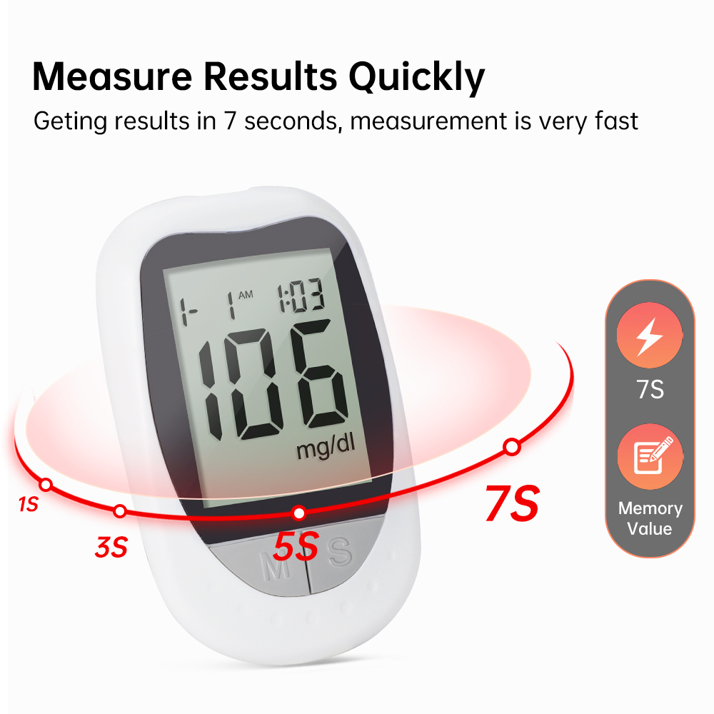 Blood Sugar Tester Kit Original Test Strips &Lancets Glucometer Kit ...