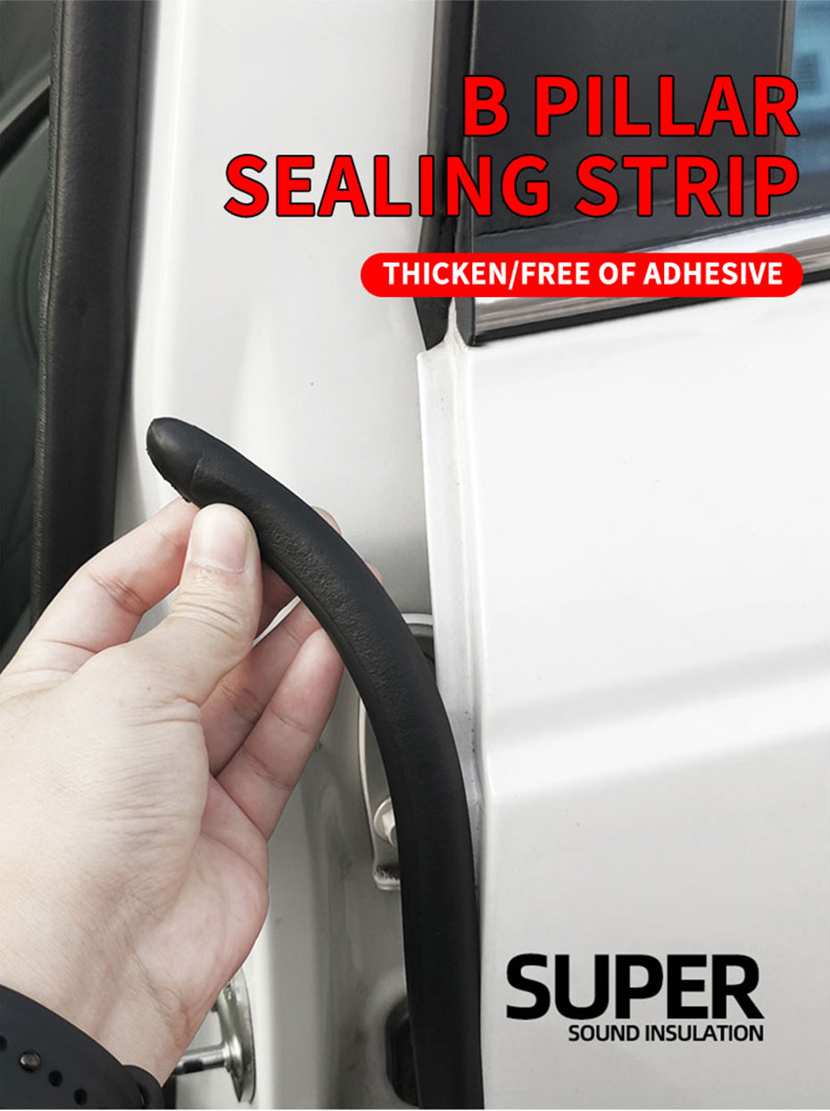 SEAMETAL Car Door Edge Protector Rubber Seal Strip B Pillar Universal Auto Soundproof Dustproof ...